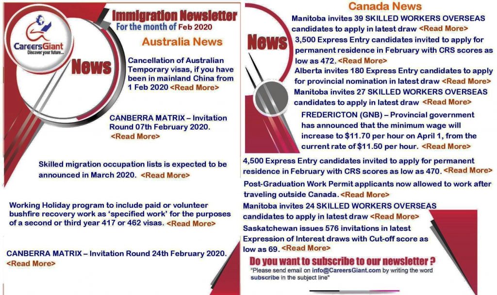 Immigration Newsletter - For The Month of February 2020 by CareersGiant ...